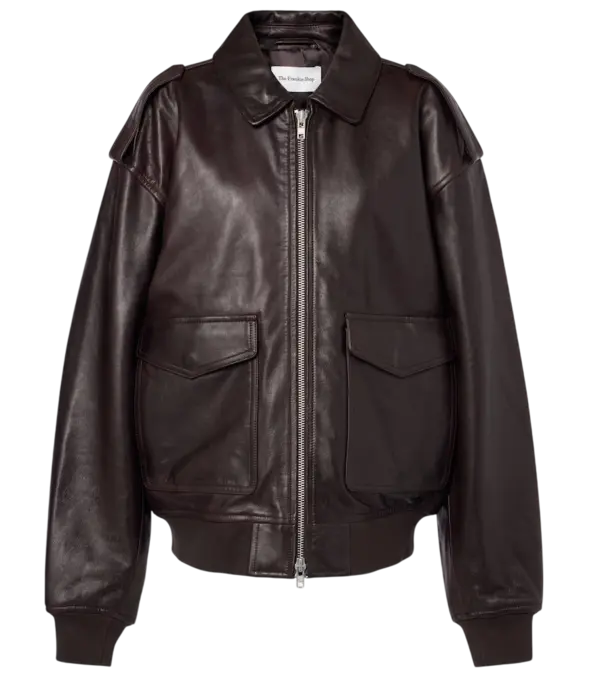 THE FRANKIE SHOP Viper Leather Jacket - Purple