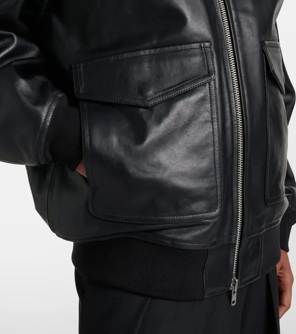 THE FRANKIE SHOP Viper Leather Jacket - Black