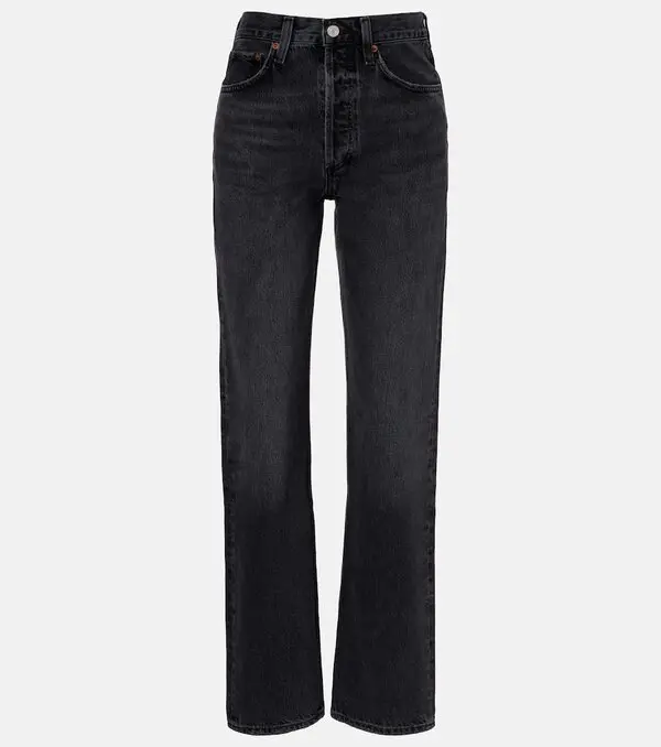AGOLDE Kelly High-rise Straight Leg Jeans - Black