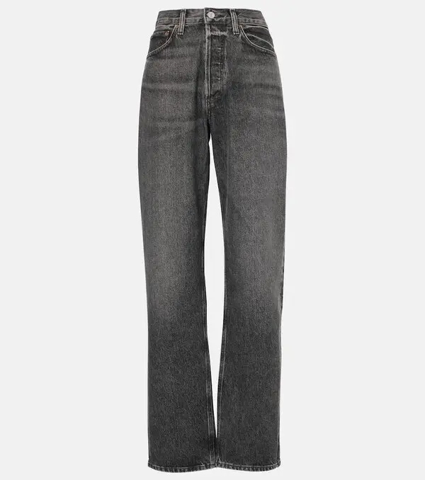 AGOLDE Kelly High-rise Straight Jeans In Arcane - Black
