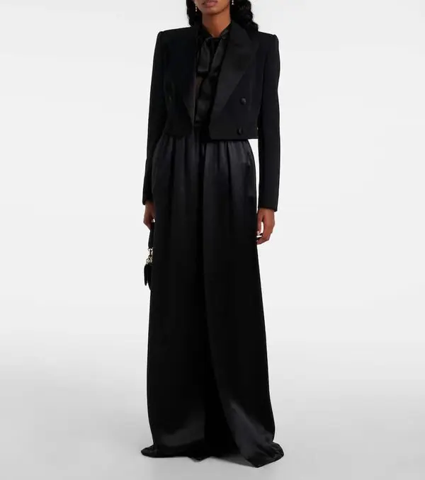 Dolce & Gabbana Tie-neck Silk Blouse - Black