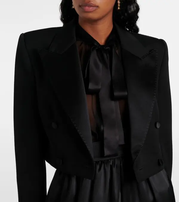 Dolce & Gabbana Tie-neck Silk Blouse - Black