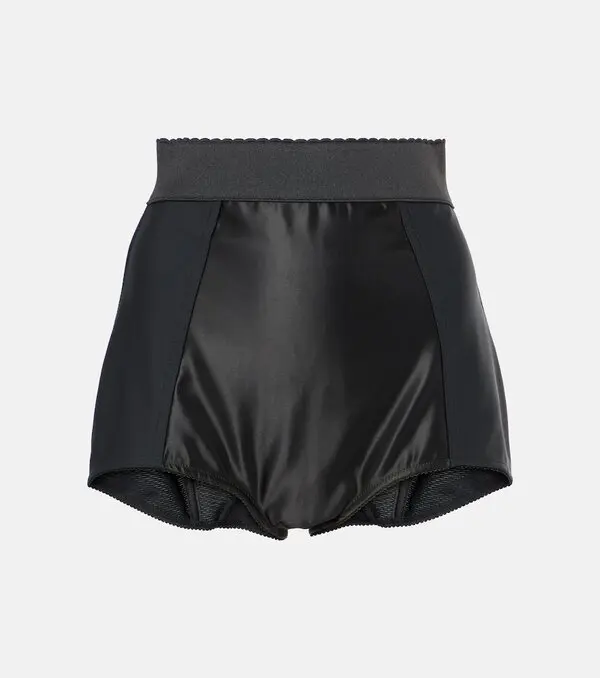 Dolce & Gabbana High-rise Paneled Shorts - Black