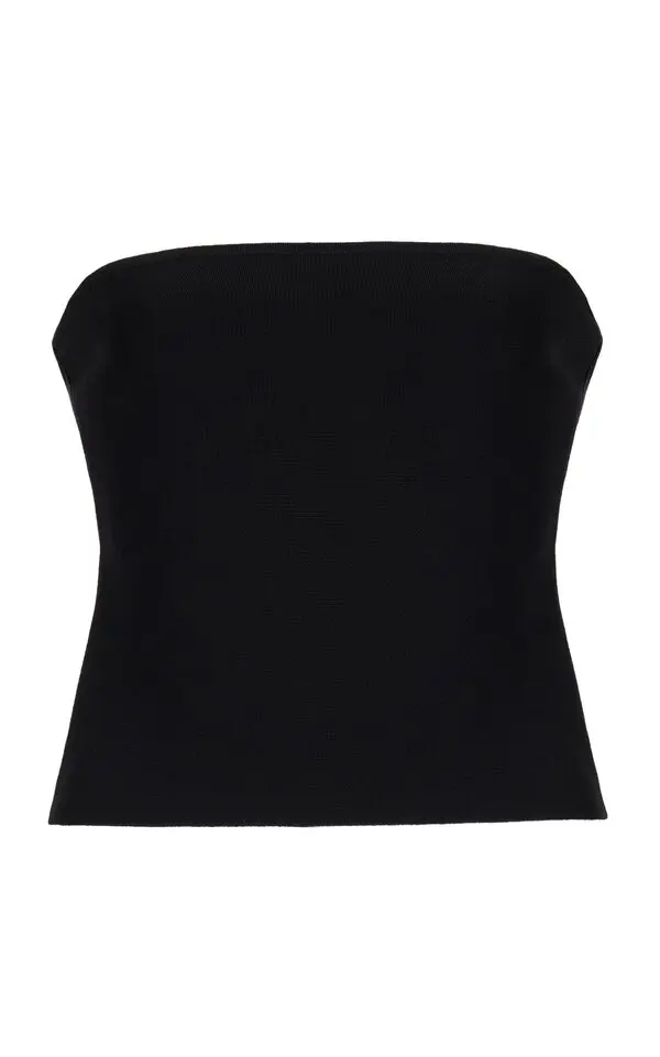 Matteau Strapless Knit Top - Black
