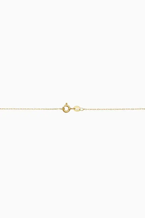 ORADINA 14k Gold Initial Tile Pendant Necklace - Letter A