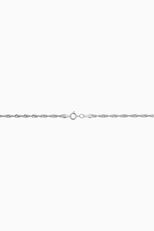 ORADINA 14k Gold Spirah Chain Necklace - White Gold