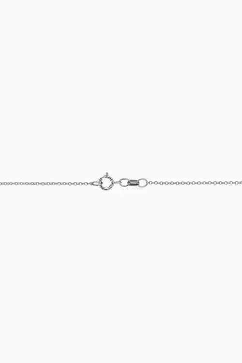 ORADINA 14k Gold Spirah Chain Necklace - White Gold