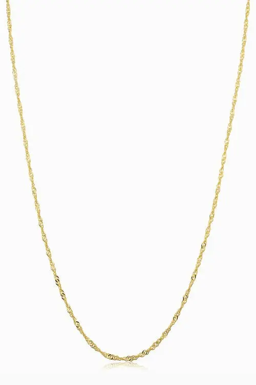 ORADINA 14k Gold Spirah Chain Necklace - Yellow Gold