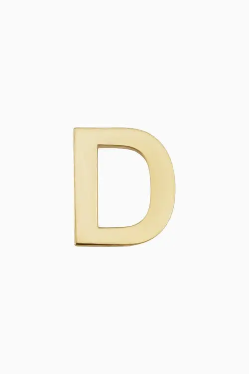 ORADINA 14k Gold Initial Stud Earring - Letter D