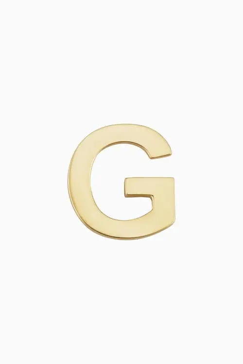 ORADINA 14k Gold Initial Stud Earring - Letter G