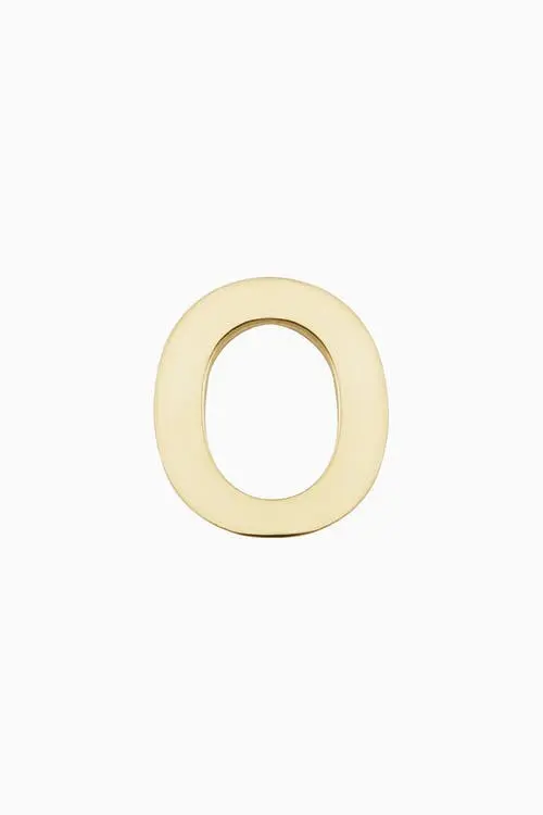 ORADINA 14k Gold Initial Stud Earring - Letter O