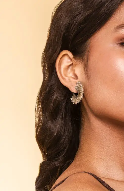 Deepa Gurnani Sierra Hoop Earrings - Champagne