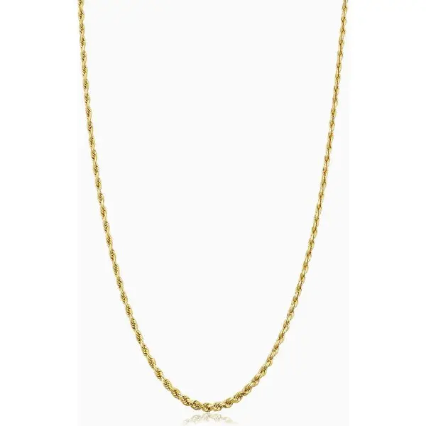 ORADINA 10k Gold Roman Rope Chain Necklace - Yellow Gold
