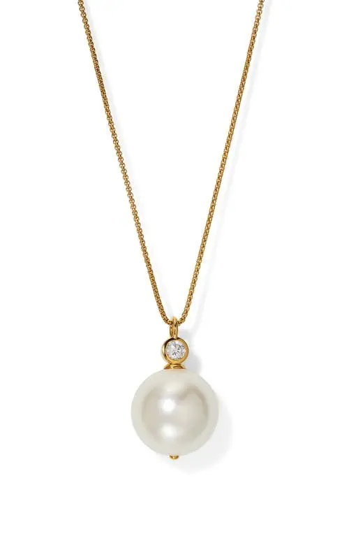 Nadri Farrah Xl Faux Pearl Pendant Necklace - Gold/ Faux Pearl