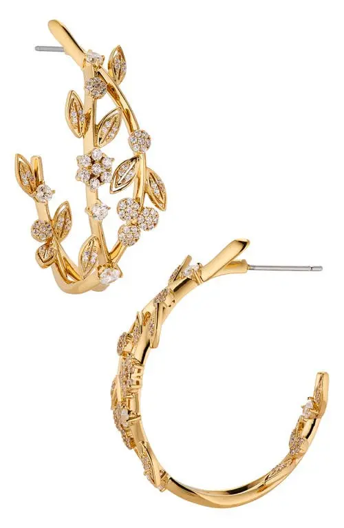 Nadri Midsommer Cubic Zirconia Hoop Earrings - Gold