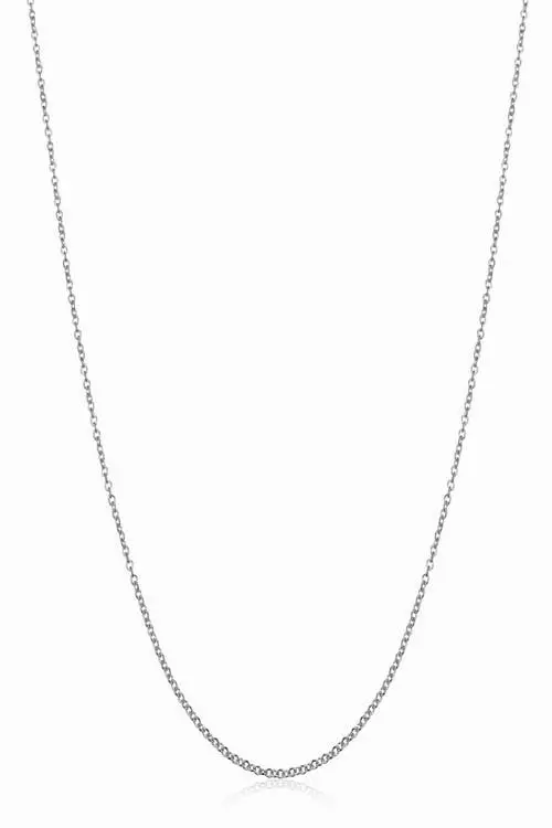 ORADINA 14k Gold Rimini Rolo Chain - White Gold