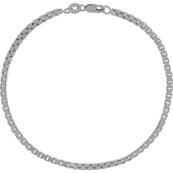 Bony Levy 14k Gold Box Chain Bracelet - 14k White Gold