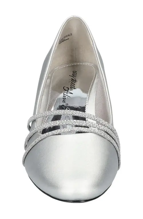 EASY WORKS BY EASY STREET Cristiny Pumps - Silver Satin