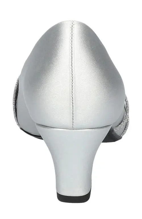 EASY WORKS BY EASY STREET Cristiny Pumps - Silver Satin