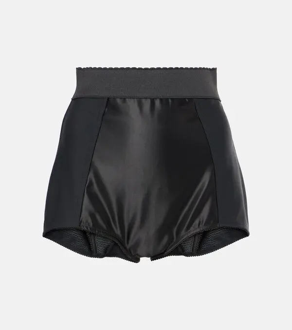 Dolce & Gabbana Paneled High-rise Shorts - Black