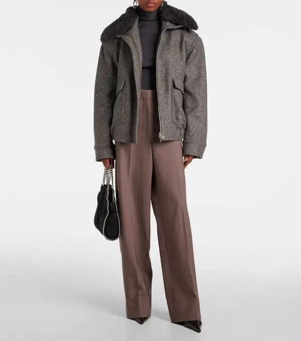 Stella McCartney Wool Wide-leg Trousers