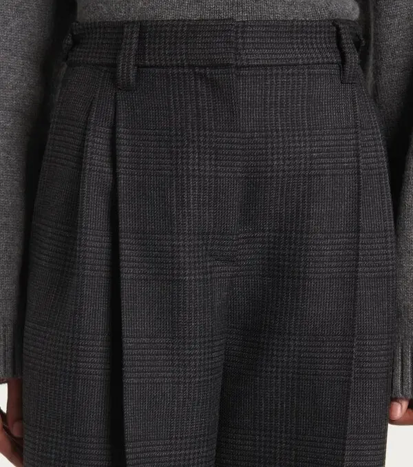 Brunello Cucinelli High-rise Wool Wide-leg Trousers