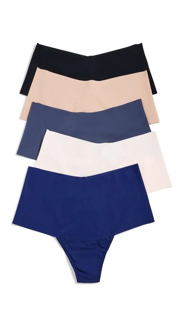 Hanky Panky Breathe Hi Rise 5 Pack - Black/granite/taupe/vanilla