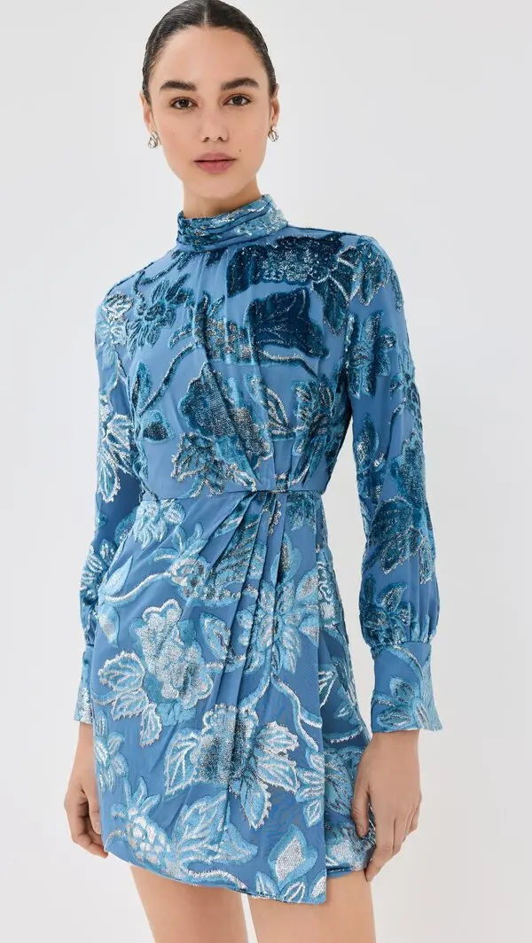 Simkhai Halen Draped Velvet Mini Dress