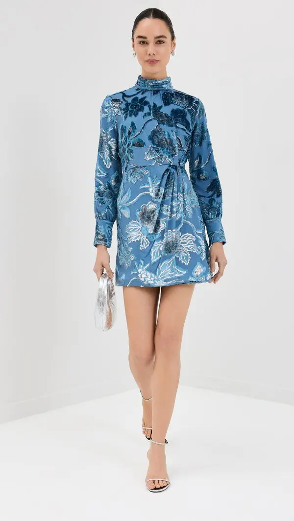 Simkhai Halen Draped Velvet Mini Dress