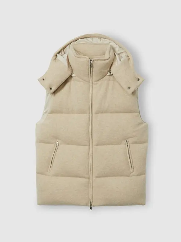 Les 100 Ciels Brushed-cashmere Down Gilet