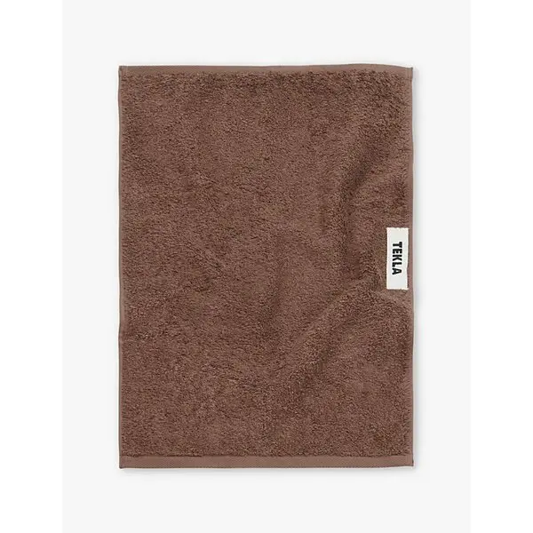 TEKLA Striped Cotton Bath Towel 70cm X 140cm - Kodiak Brown