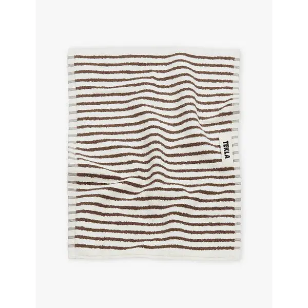 TEKLA Striped Cotton Bath Towel 70cm X 140cm - Kodiak Stripes