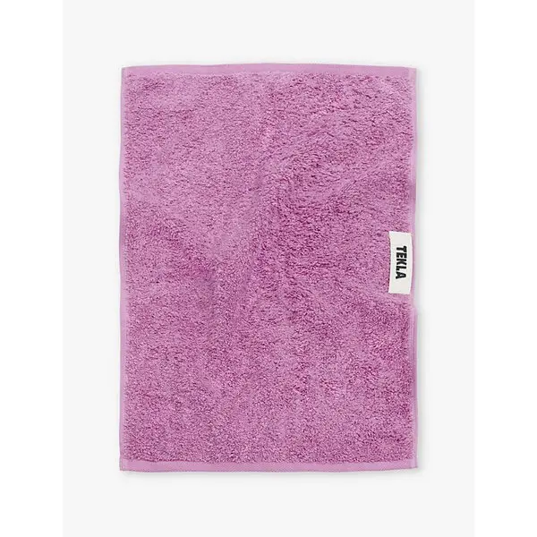 TEKLA Striped Cotton Bath Towel 70cm X 140cm - Magenta