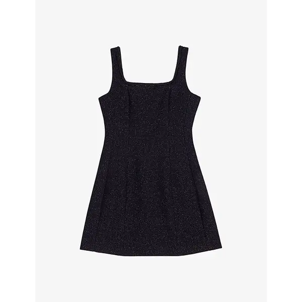 Maje Wide-strap Square-neck Mini Dress