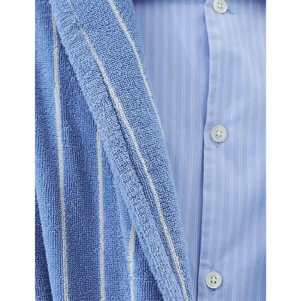 TEKLA Striped Shawl-collar Organic-cotton Robe - Marseille