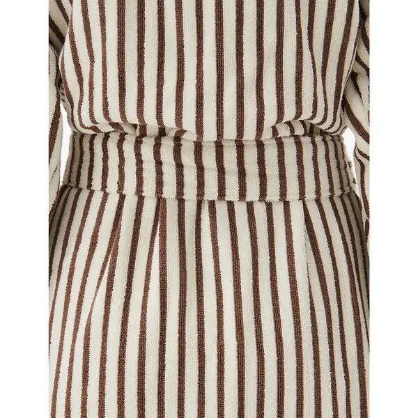 TEKLA Hooded Striped Organic-cotton Robe - Kodiak Stripes