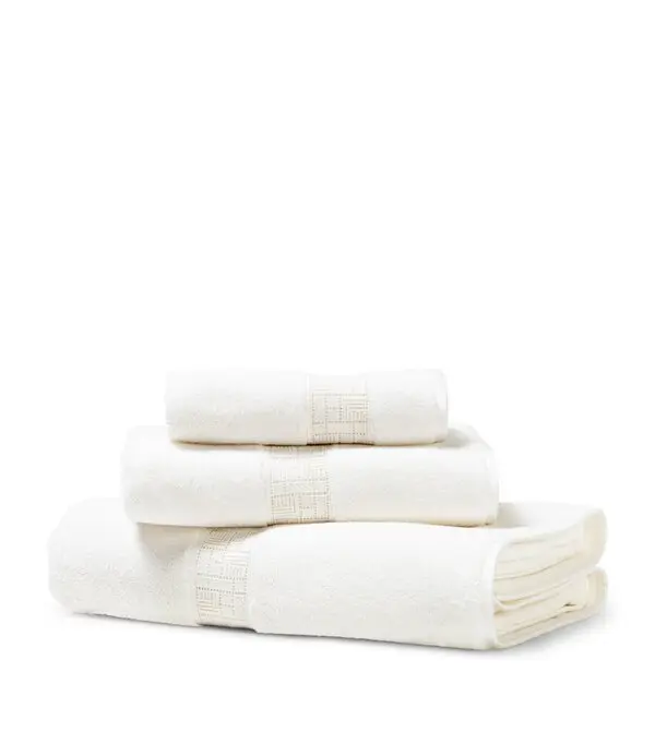Frette Maze Lace Bath Sheet - Ivory