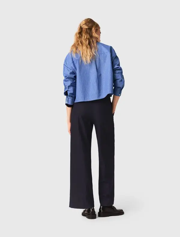 Maje Wide-leg Tailored Suit Trousers - Black