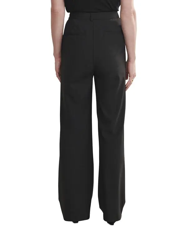 Jenni Kayne Jones Pleated Wool Pants - Black