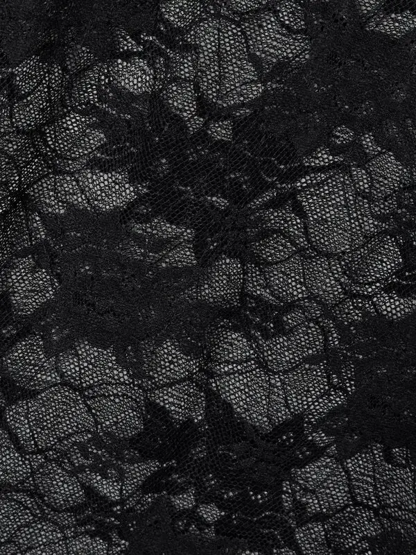 Oseree Ruffled Stretch-lace Bodysuit