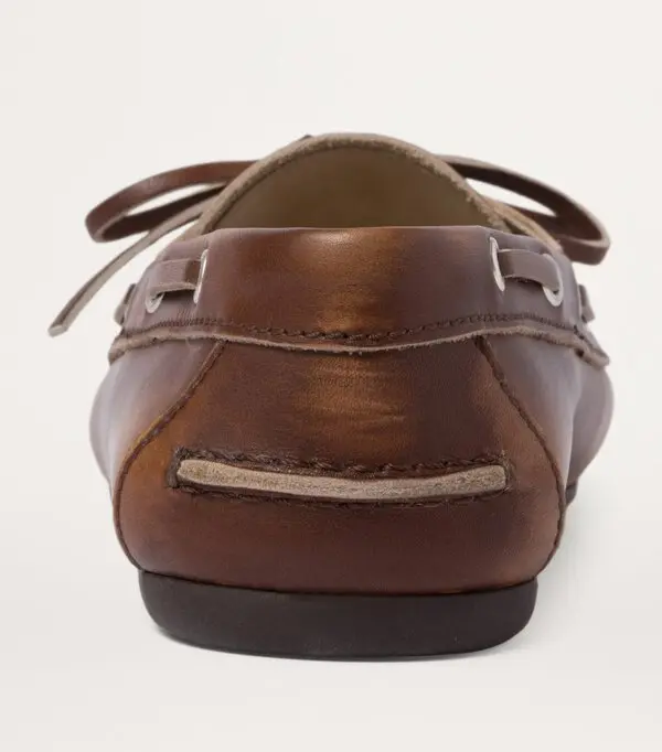 Miu Miu Bleached Leather Loafers - Brown
