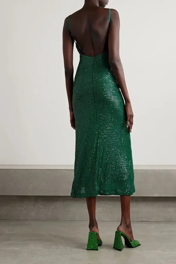 green emerald velvet dress Current Mood Asymmetric Handkerchief Mini Dress main image 1