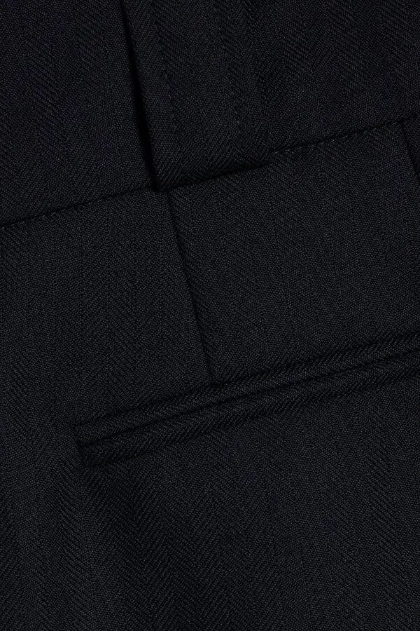 Dries Van Noten Herringbone Wool Trousers