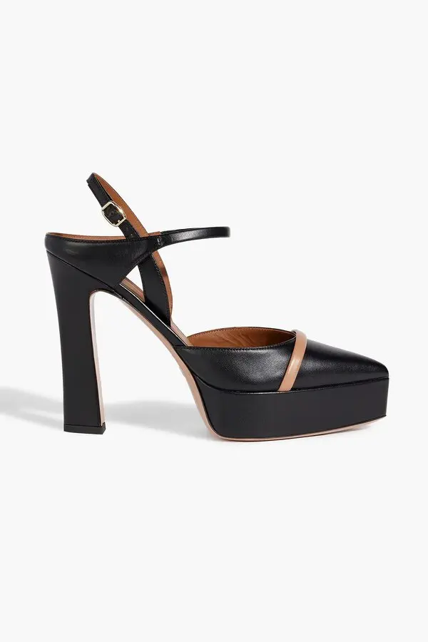 MALONE SOULIERS Shay 125 Leather Platform Slingback Pumps