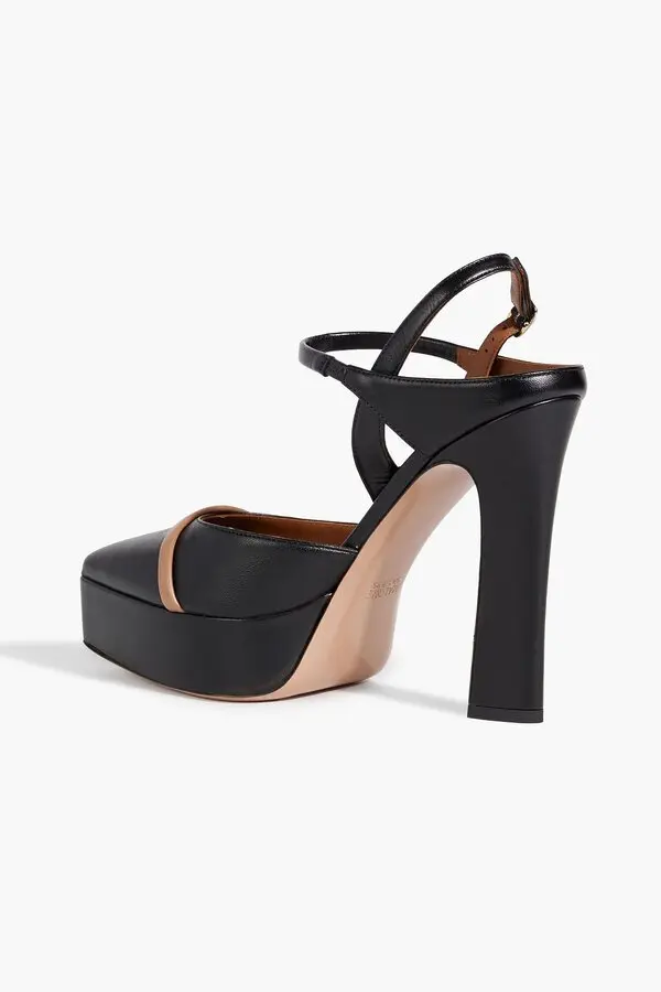MALONE SOULIERS Shay 125 Leather Platform Slingback Pumps