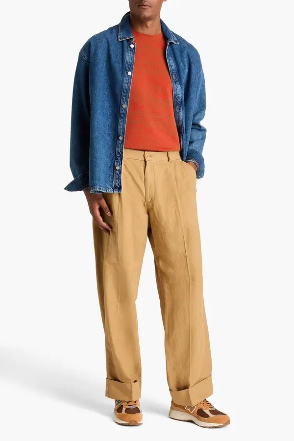 Acne Studios Cotton And Linen-blend Twill Trousers