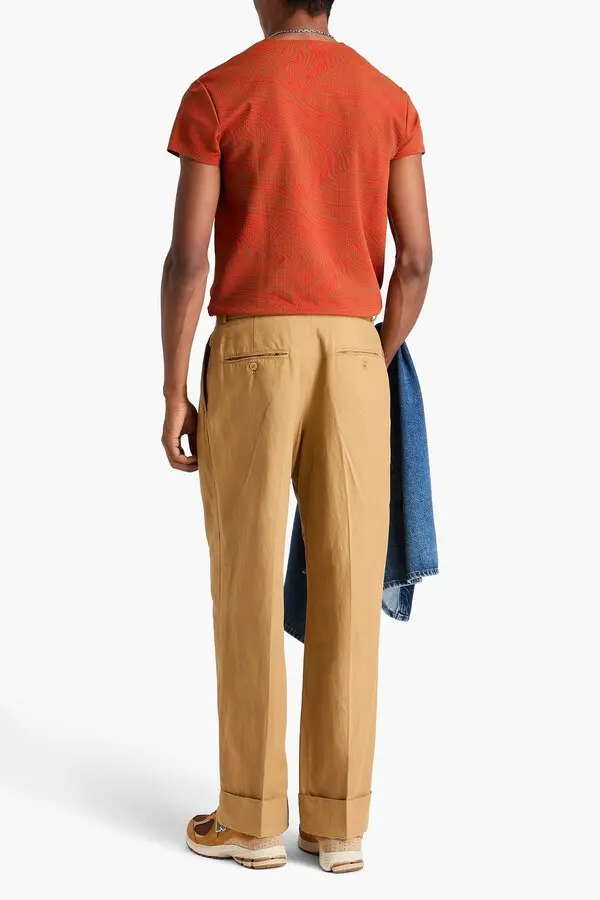 Acne Studios Cotton And Linen-blend Twill Trousers