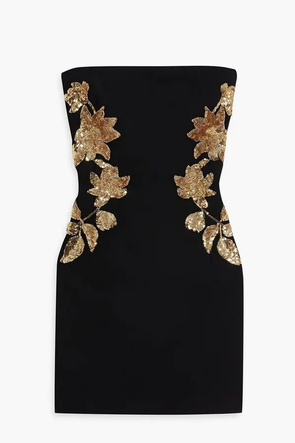 Rebecca Vallance Versailles Strapless Sequin-embellished Crepe Mini Dress