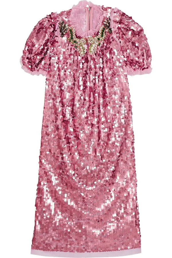 Dolce & Gabbana Embellished Tulle Dress