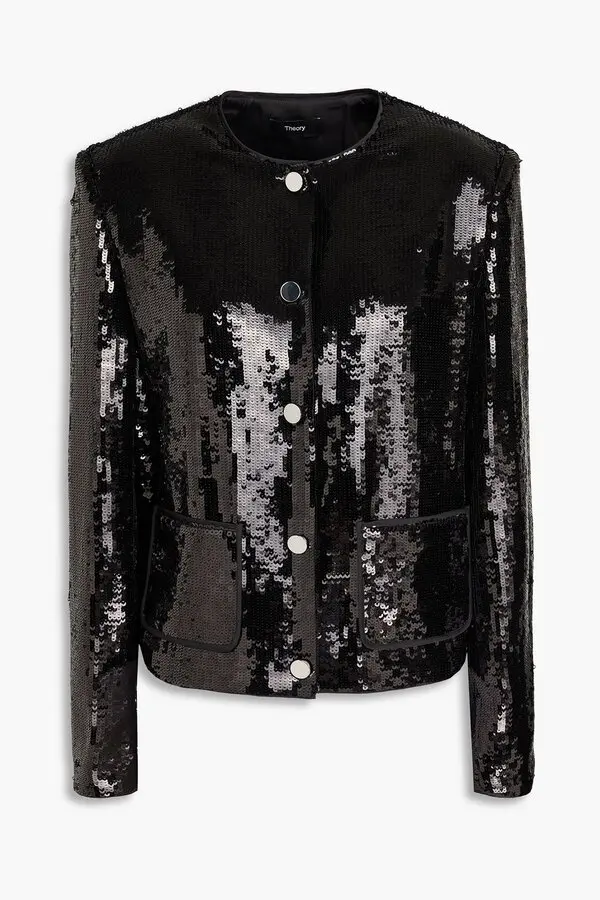 Theory Sequined Satin Jacket